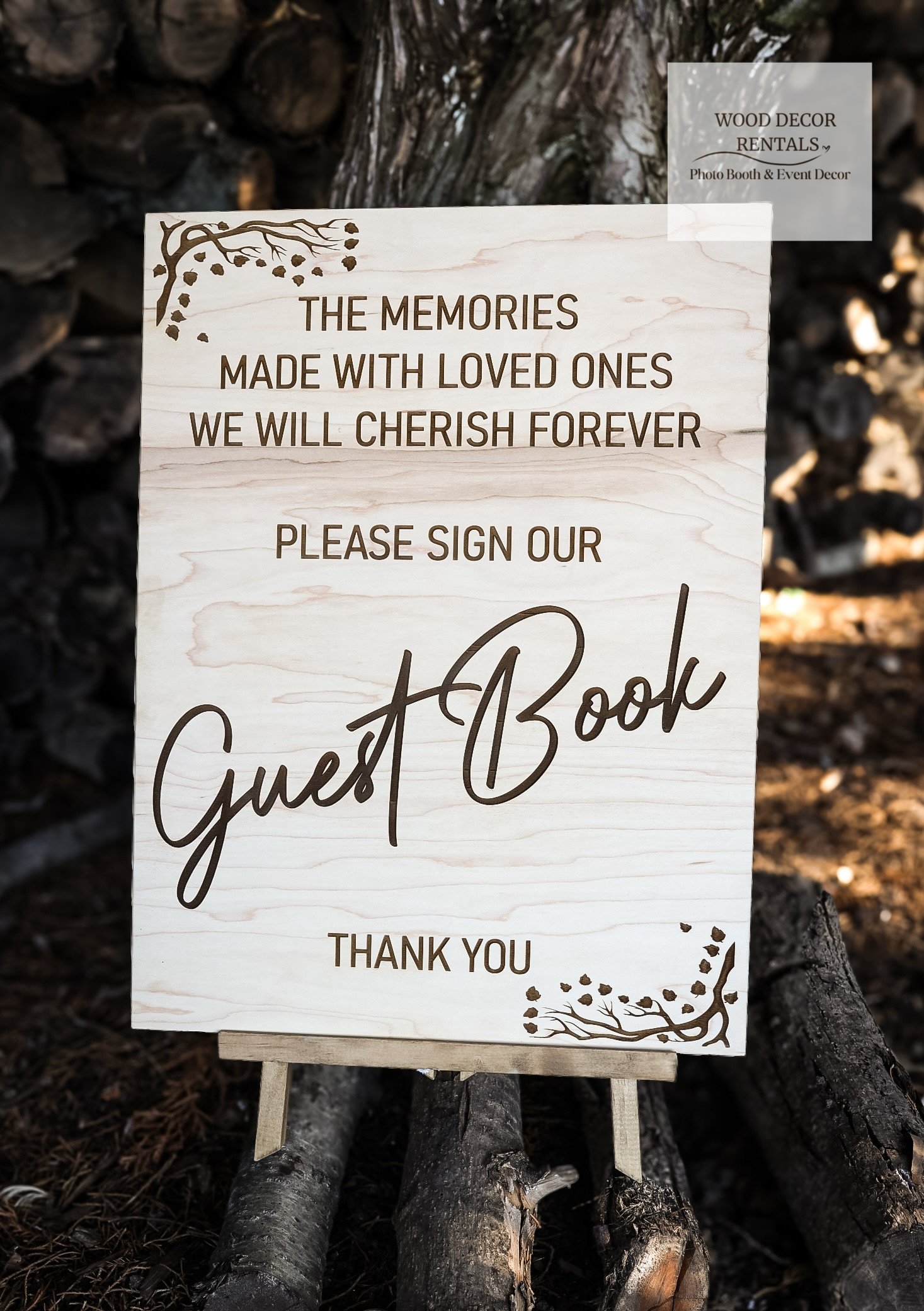 SIGN "PLEASE SIGN OUR GUEST BOOK" - wooddecorrentals.com