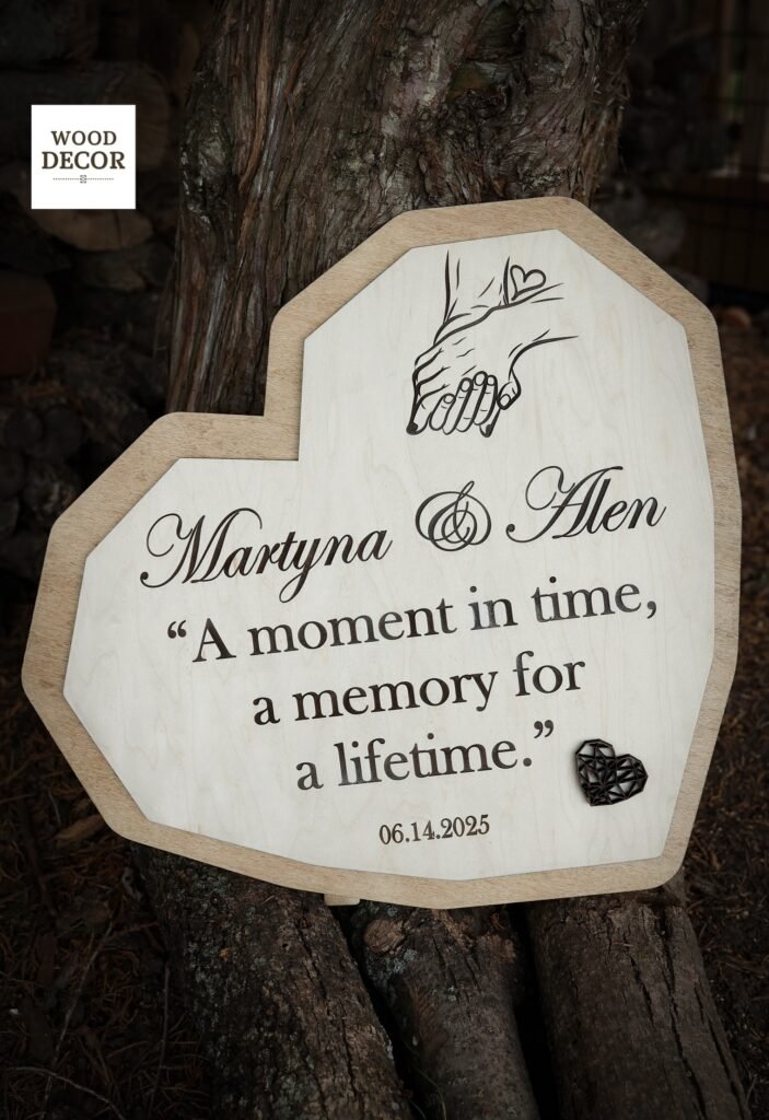 PERSONALIZED HEART SHAPE SIGN - wooddecorrentals.com